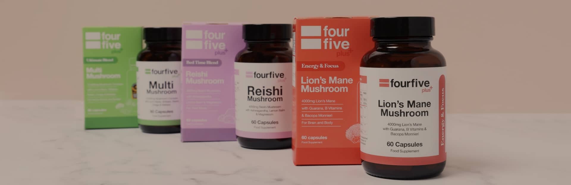 Discover the range of Functional Mushroom Supplements – fourfive